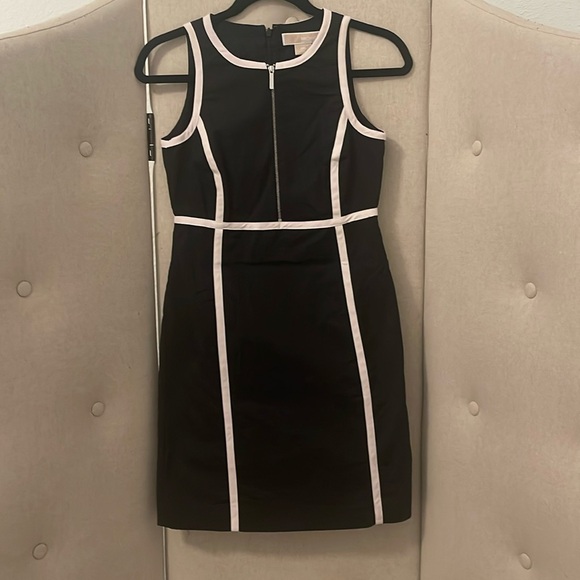MICHAEL Michael Kors | Dresses | Michael Kors Black White Zipper Front ...